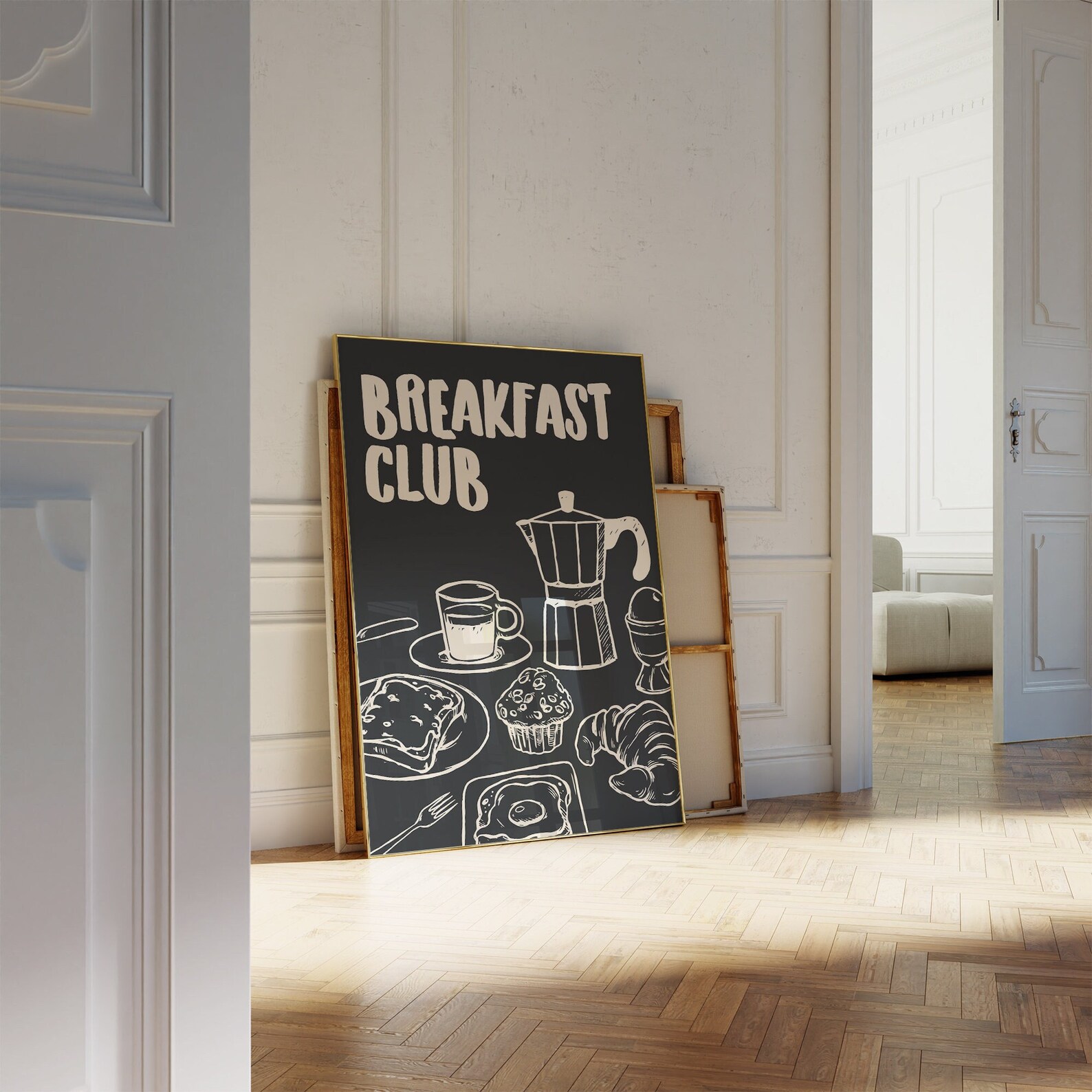 Breakfast Club Print, Digital Download, Retro Dinning Room Wall Art ...