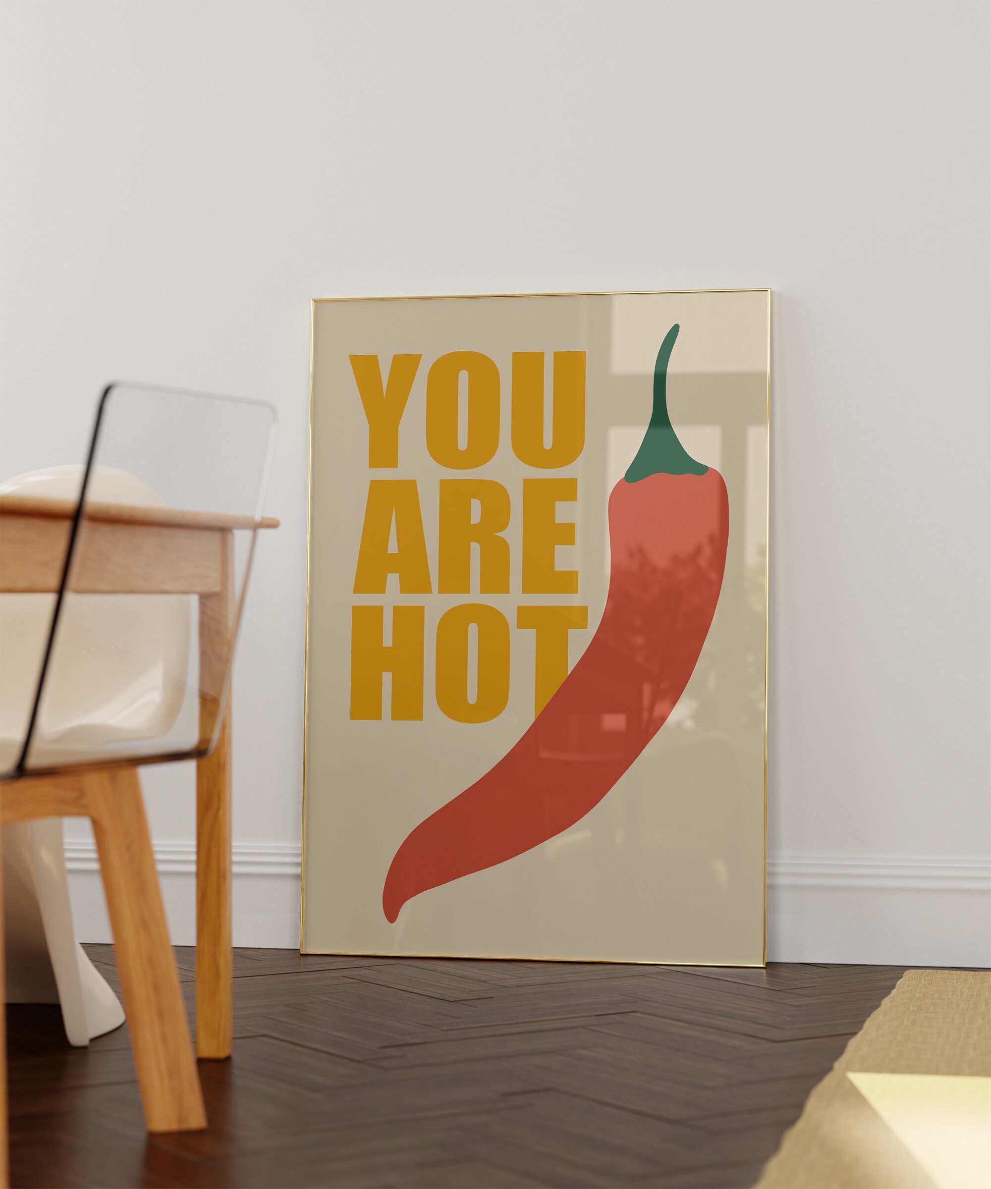 Hot Pepper Print, You Are Hot Poster, Kitchen Decor, Trendy Wall Art ...