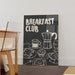 Breakfast Club Print, Digital Download, Retro Dinning Room Wall Art ...