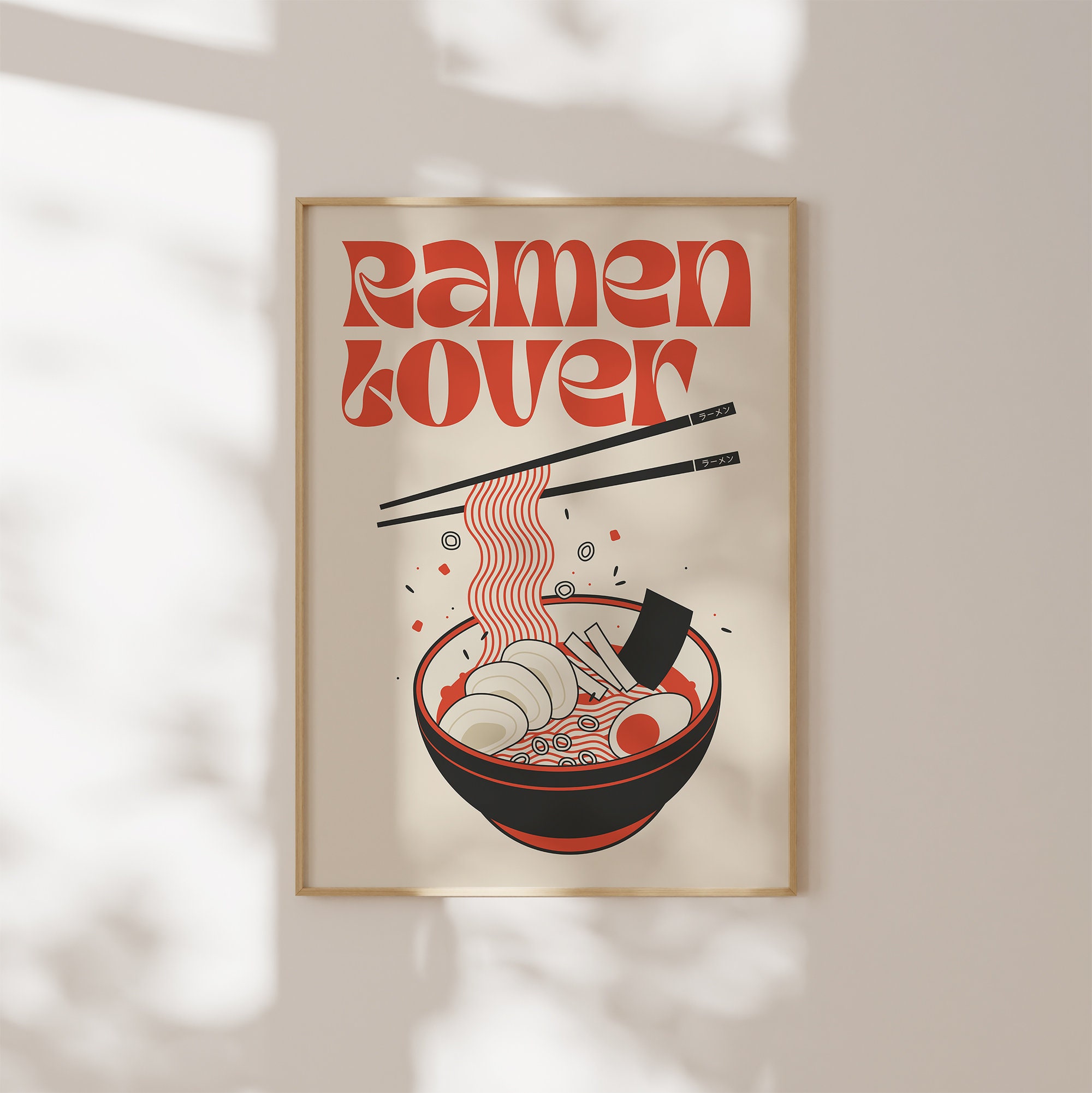 Ramen Poster, Food Print, Trendy Food Poster, Modern Kitchen Decor ...