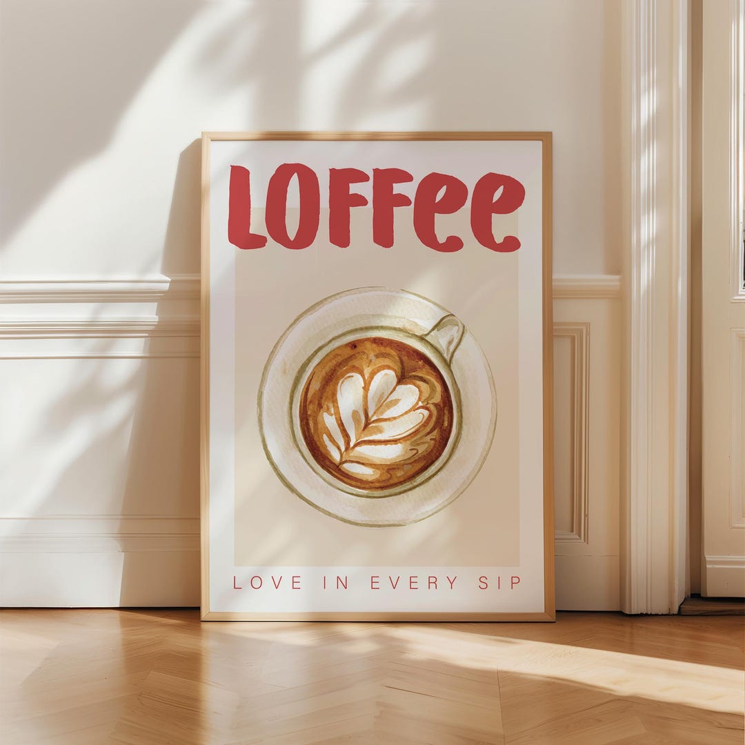 Printable Coffee Poster, Modern Kitchen Wall Art, Coffee Bar Decor ...