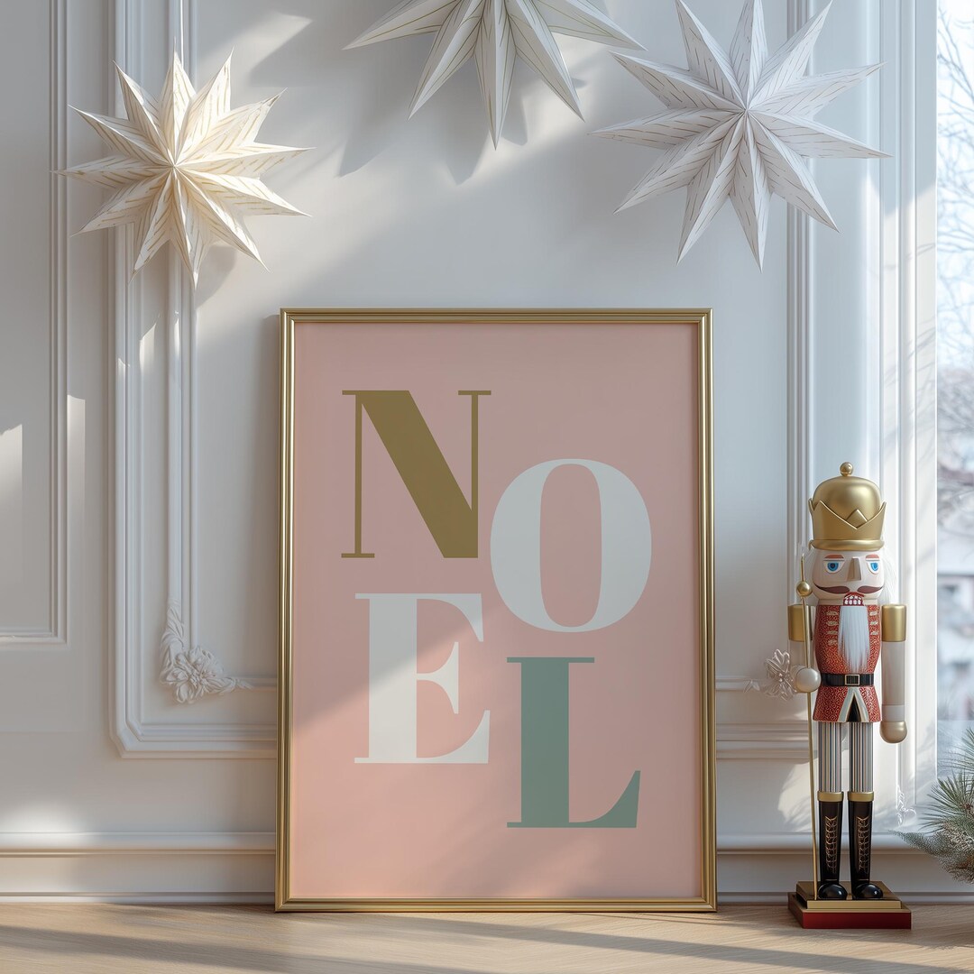 Noel Wall Art Print, Classic Christmas Decor, Christmas Wall Art ...