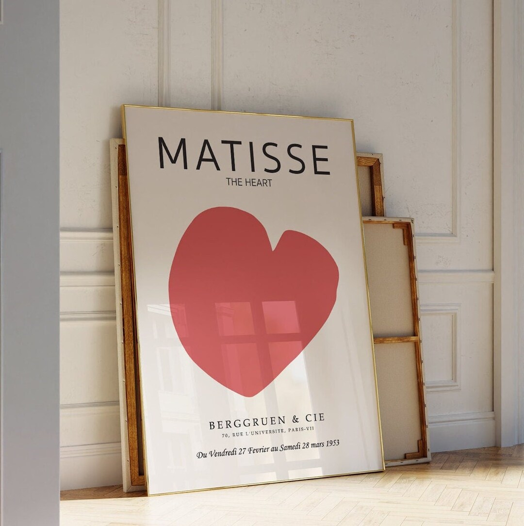 Henri Matisse Heart Print, Matisse Heart Poster, Aesthetic Wall Decor ...