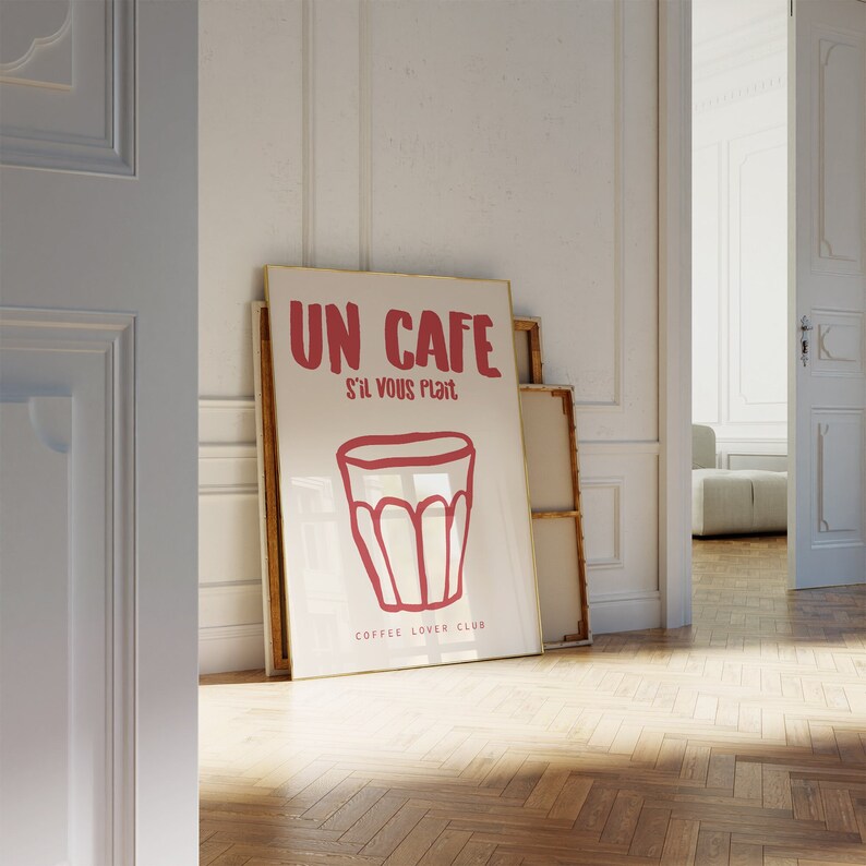Coffee Poster, Retro Cafe Poster, Trendy Kitchen Print, Espresso Print ...