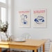 Set of 2 Printable Kitchen Posters, Modern Coffee Poster, Retro French ...