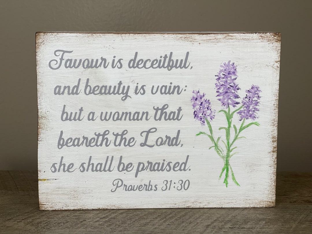 Religious Plaque, Christian Farmhouse Sign, Mini Wooden Sign, Small ...