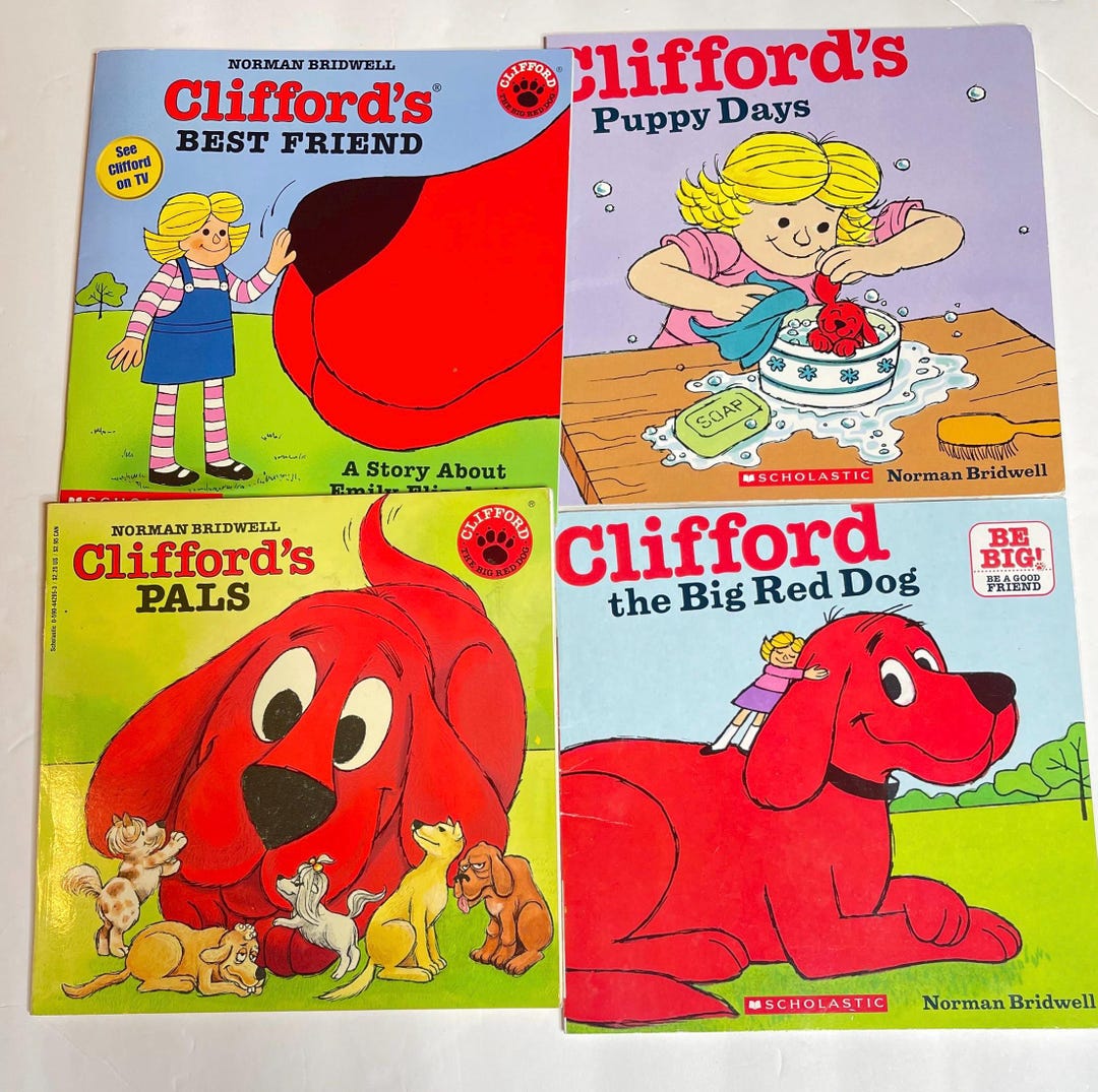 Vintage Clifford the Big Red Dog Books Set of 4 Paperback Books - Etsy