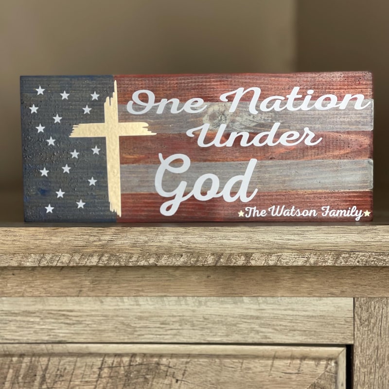 One Nation Under God Sign - Etsy