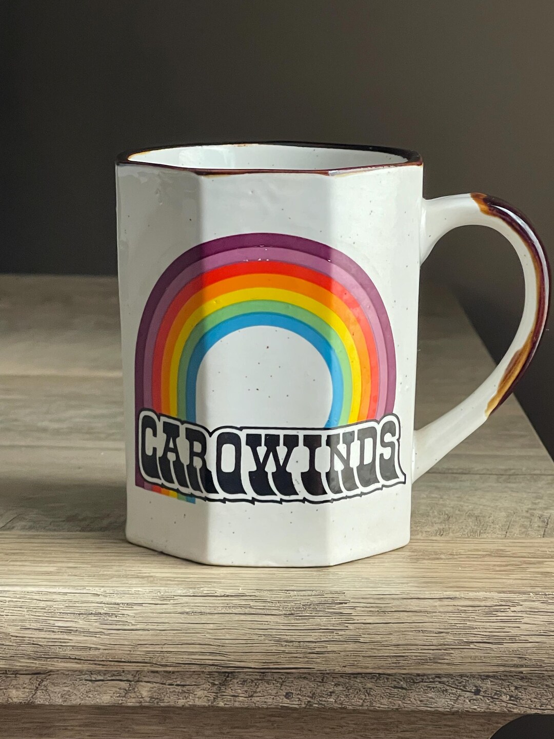 Vintage Rainbow Carowinds Mug, Octagon Cup, Amusement Park Souvenir - Etsy