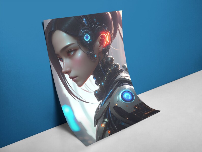 Cyborg Poster High Resolution Cyborg Wall Art Futuristic - Etsy