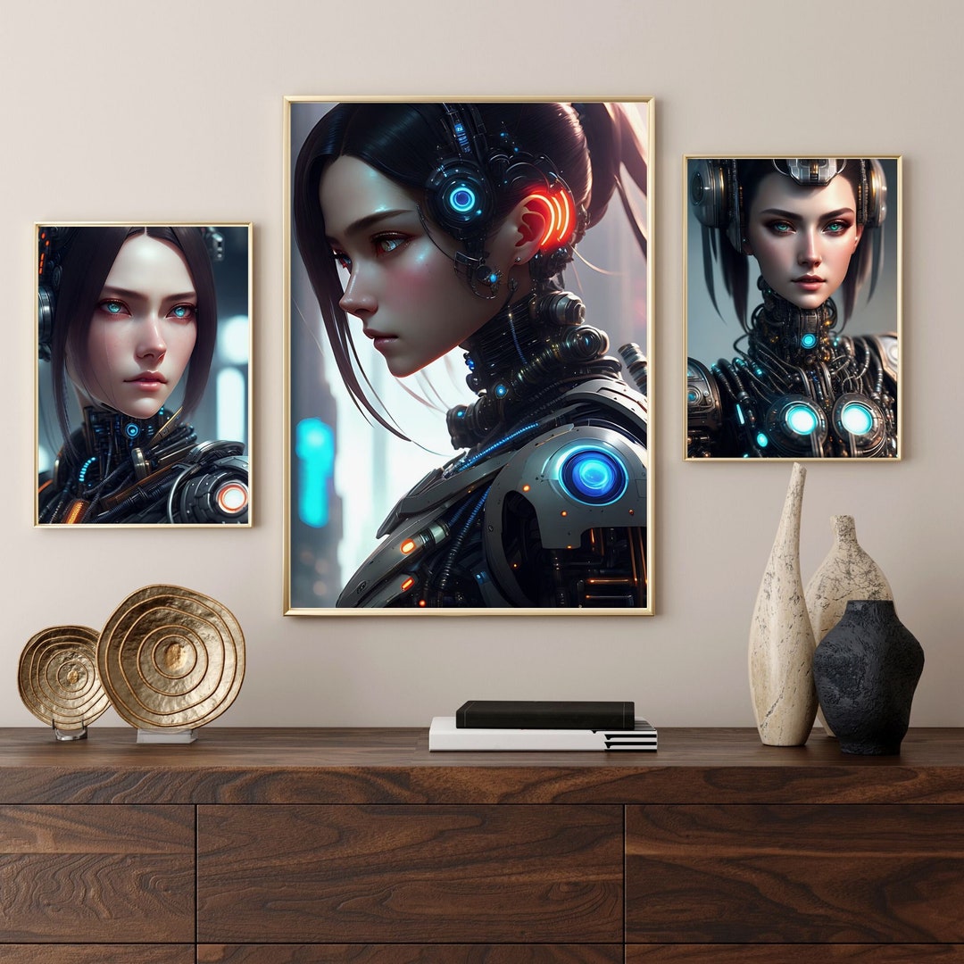 Cyborg Poster High Resolution Cyborg Wall Art Futuristic - Etsy