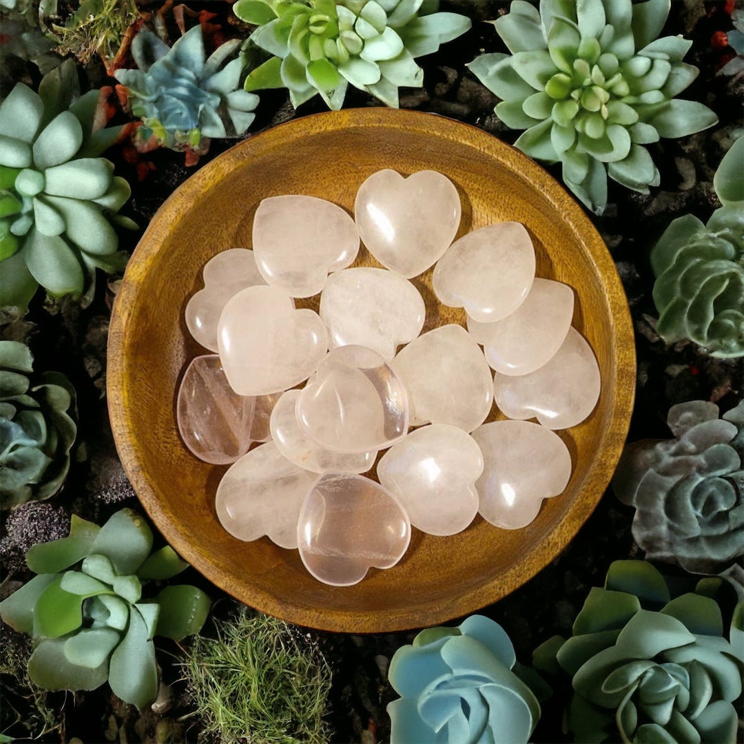 Rose Quartz Mini Heart - Etsy