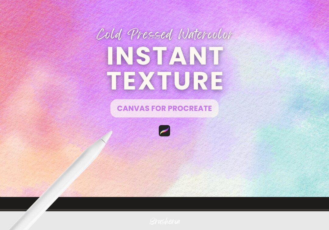 Watercolor Texture Canvas for Procreate, Cold Pressed Watercolor ...