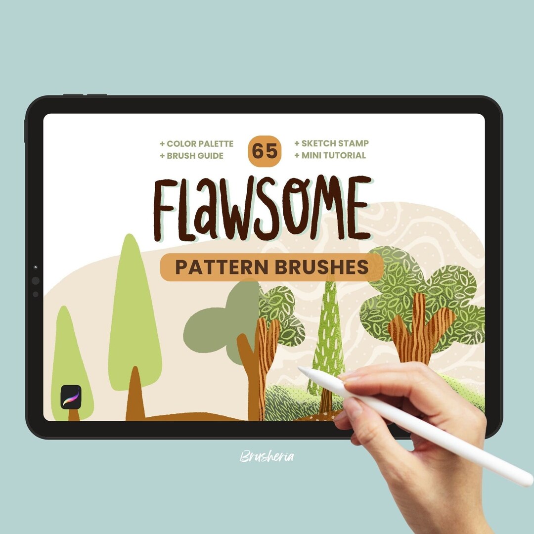 Flawsome Pattern Brushes for Procreate, Imperfect Patterns Digital ...