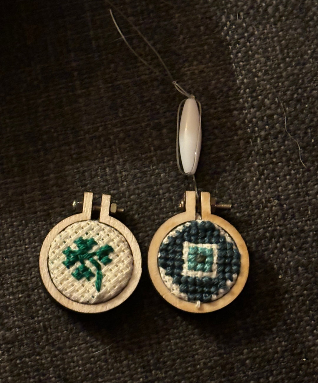 Good Luck Hand Sewn Evil Eye, Shamrock, or Zodiac Embroidery Charms - Etsy