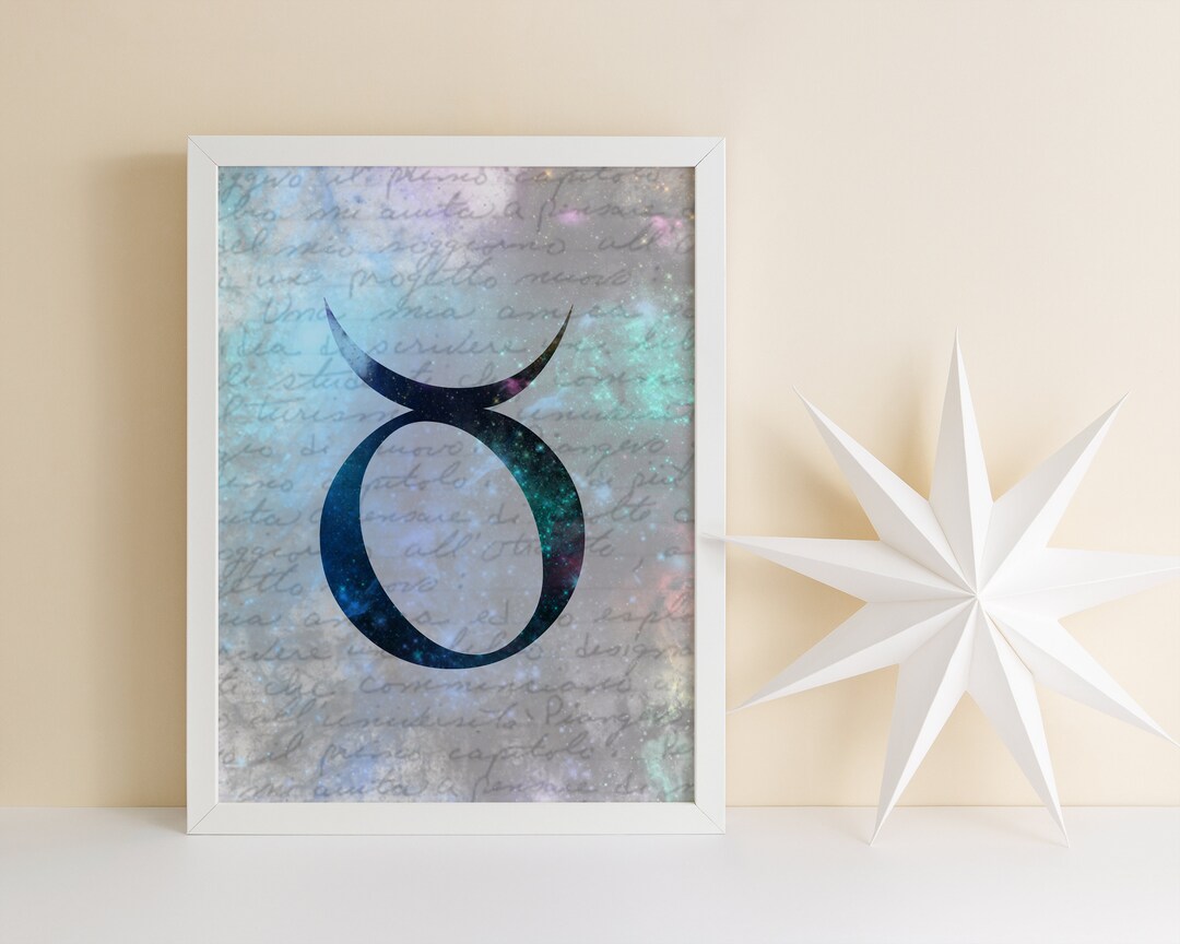 Taurus Wall Art, Taurus Digital Download, Taurus Printable, Zodiac Art ...