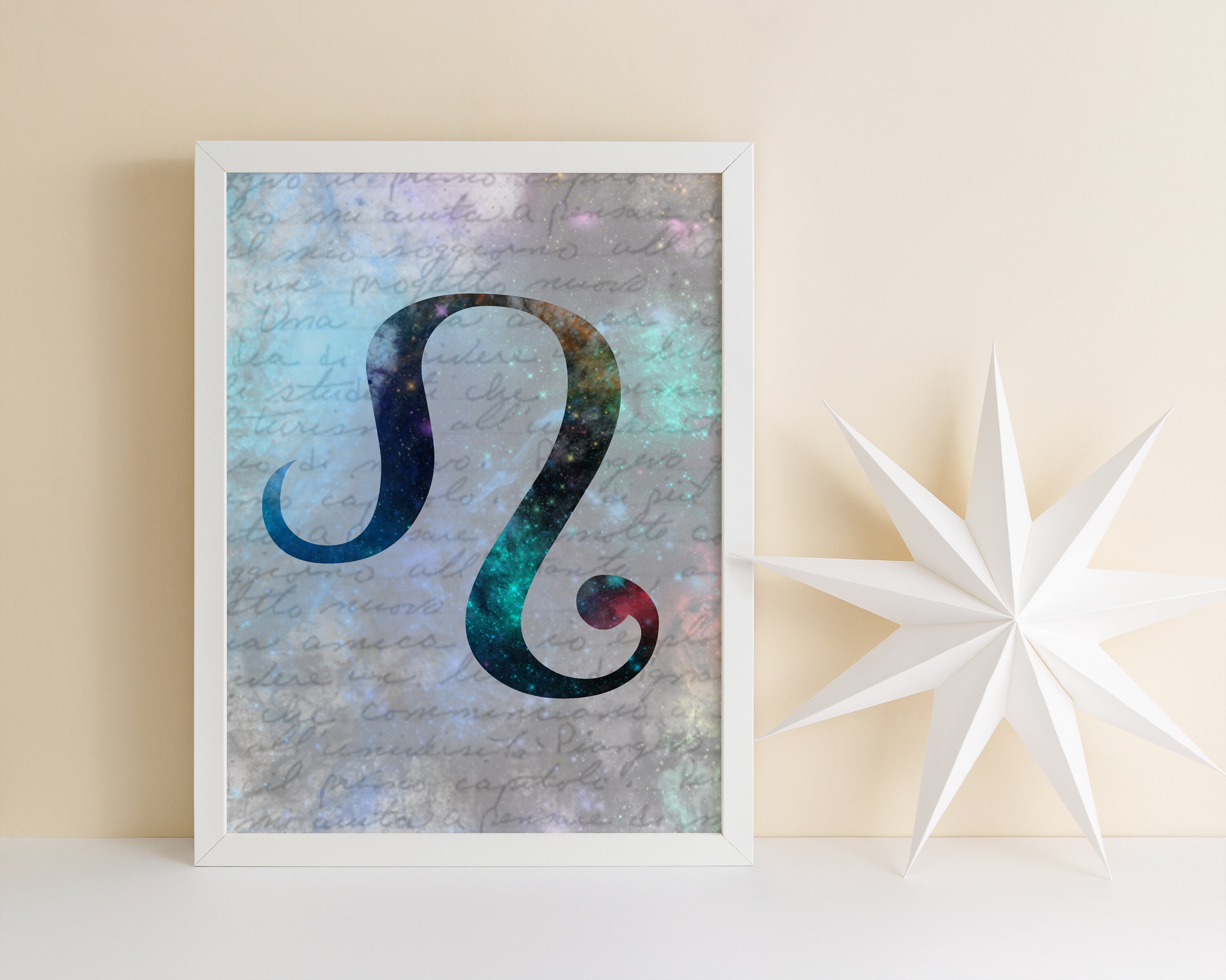 Leo Wall Art, Leo Digital Download, Leo Printable, Zodiac Art, Leo ...