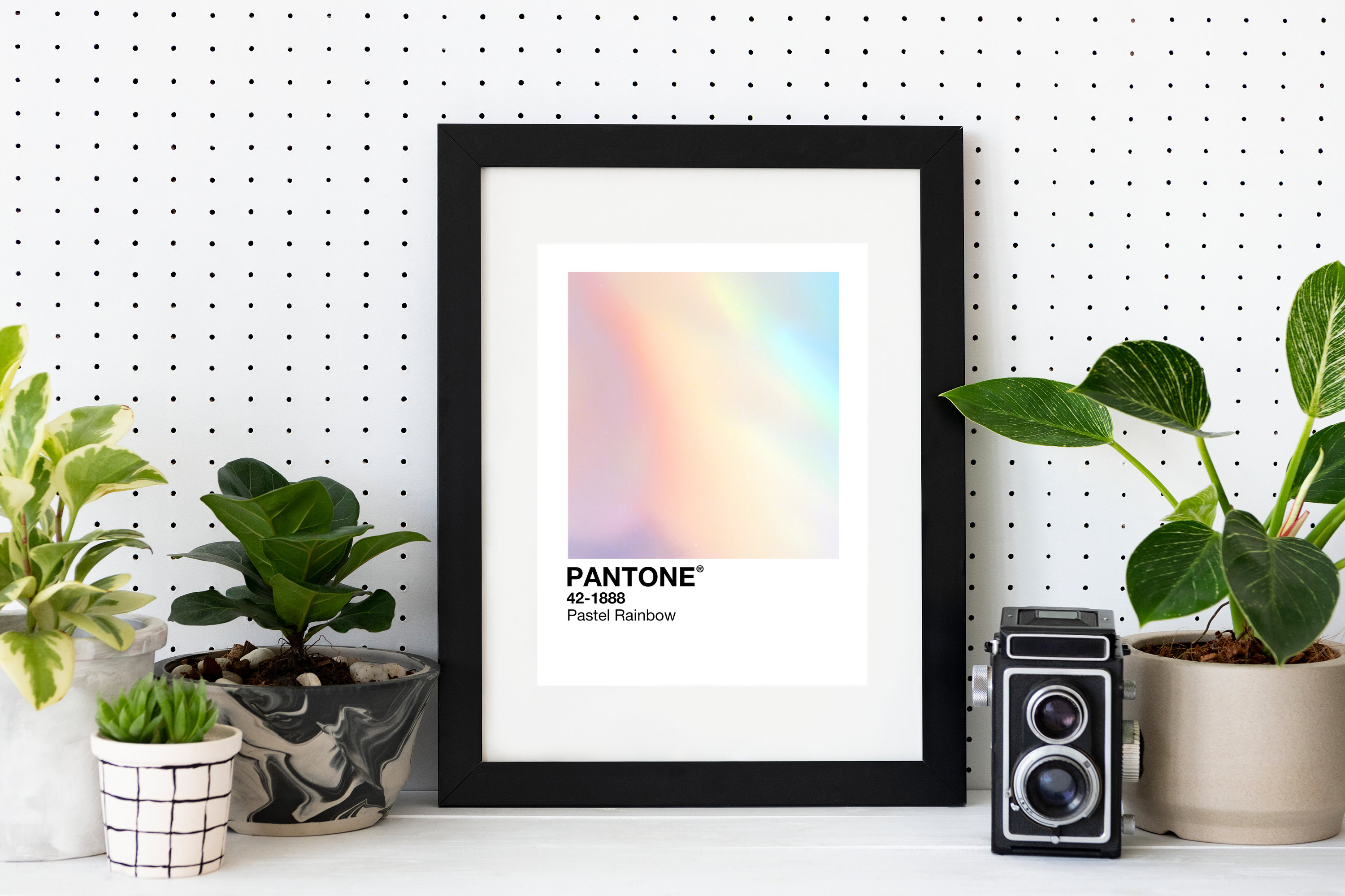Pantone Wall Art Pastel Rainbow Design Pantone Digital - Etsy