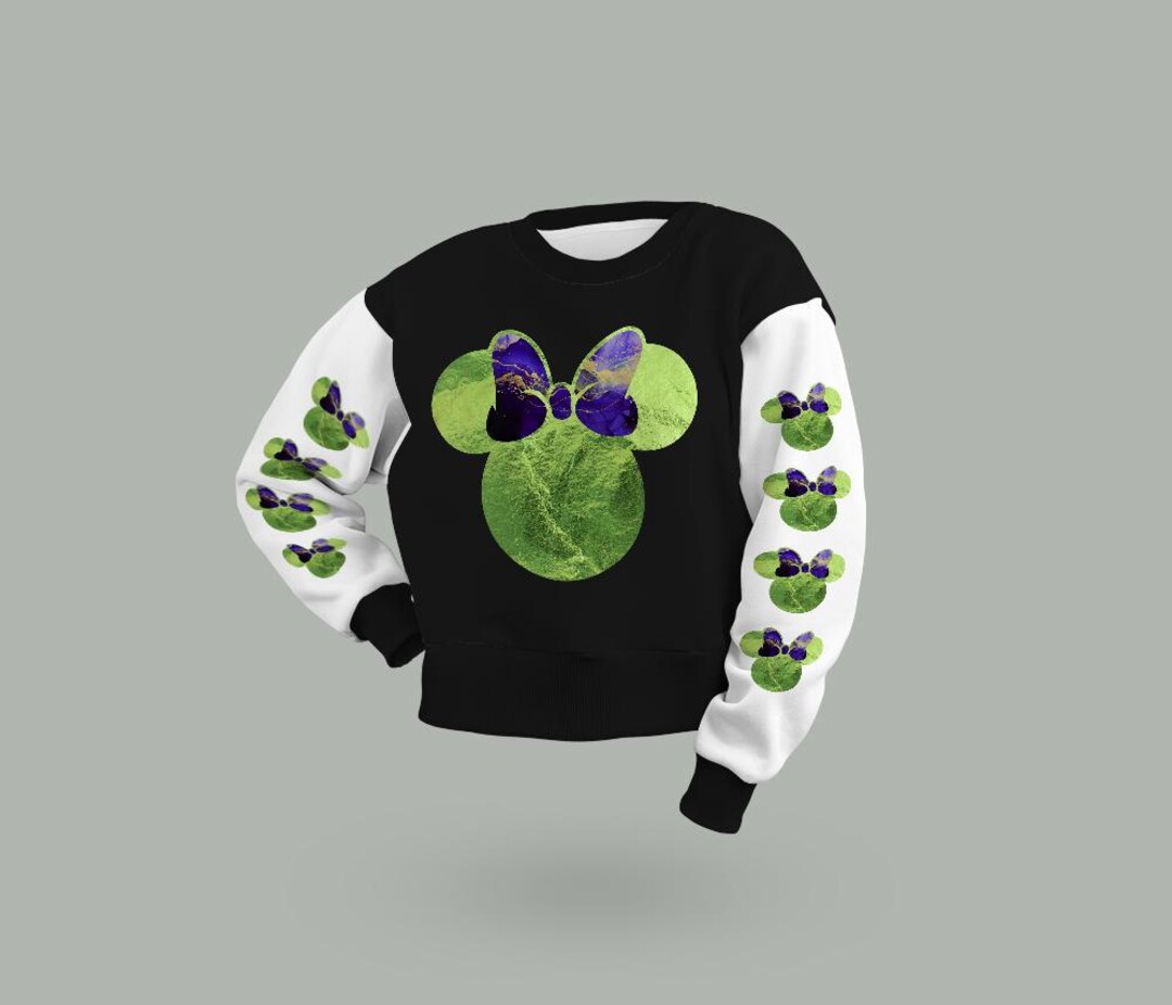 Mickey and Minnie Mouse Ears Outline PNG: Foil Agate Design (digital ...