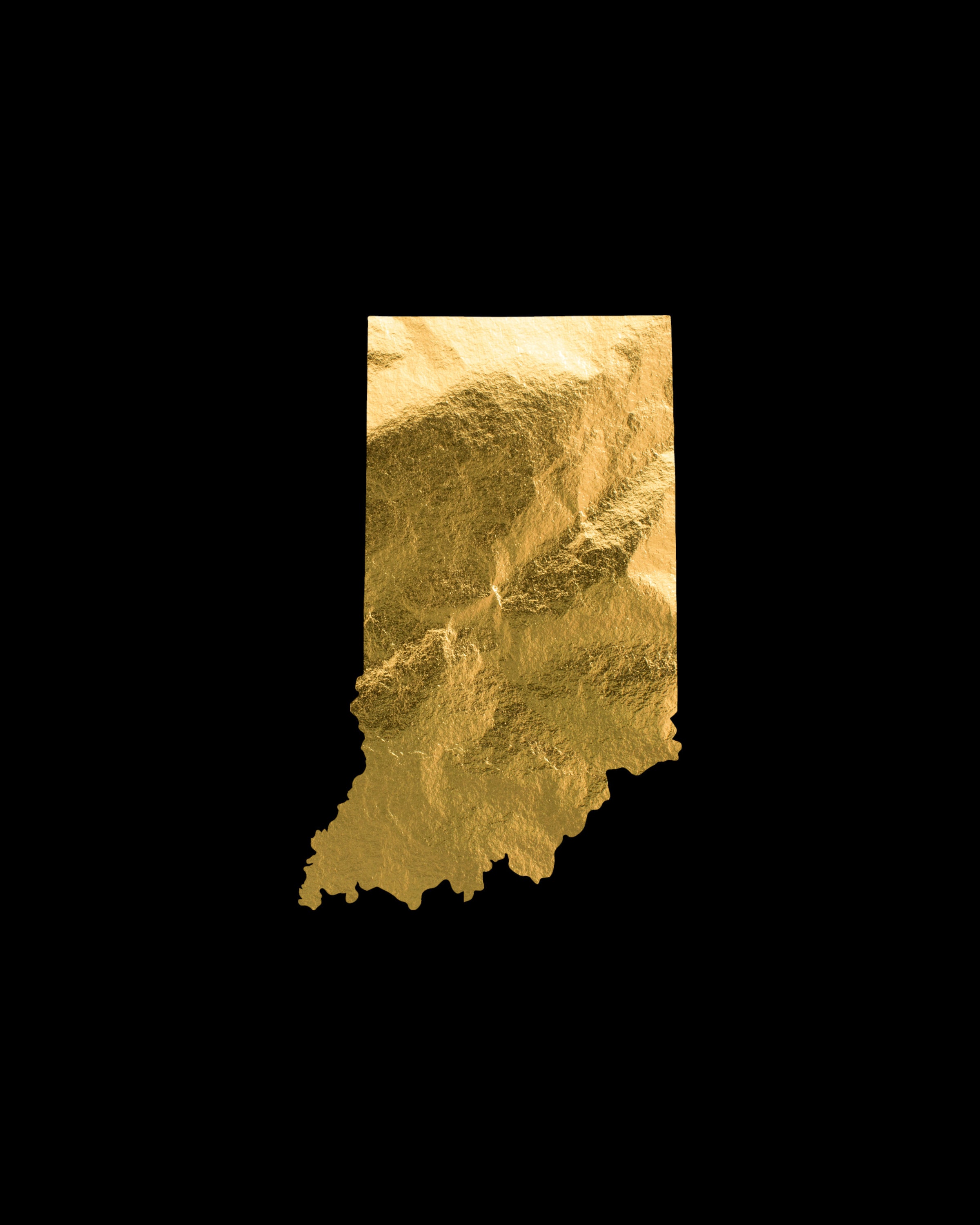 Indiana Wall Art, Indiana Digital Download, Gold Foil Art, Indiana ...