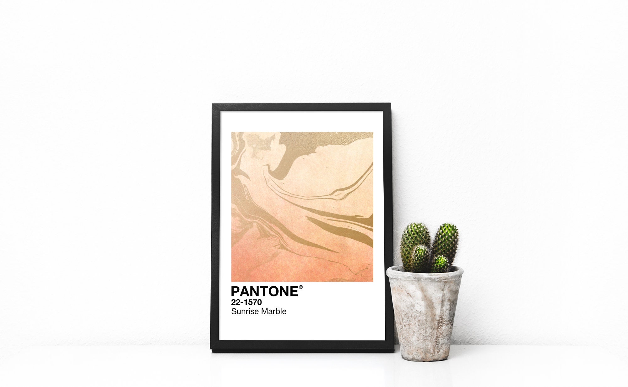 Gold Marble Pantone Art Print, Sunrise Design (digital Download) - Etsy