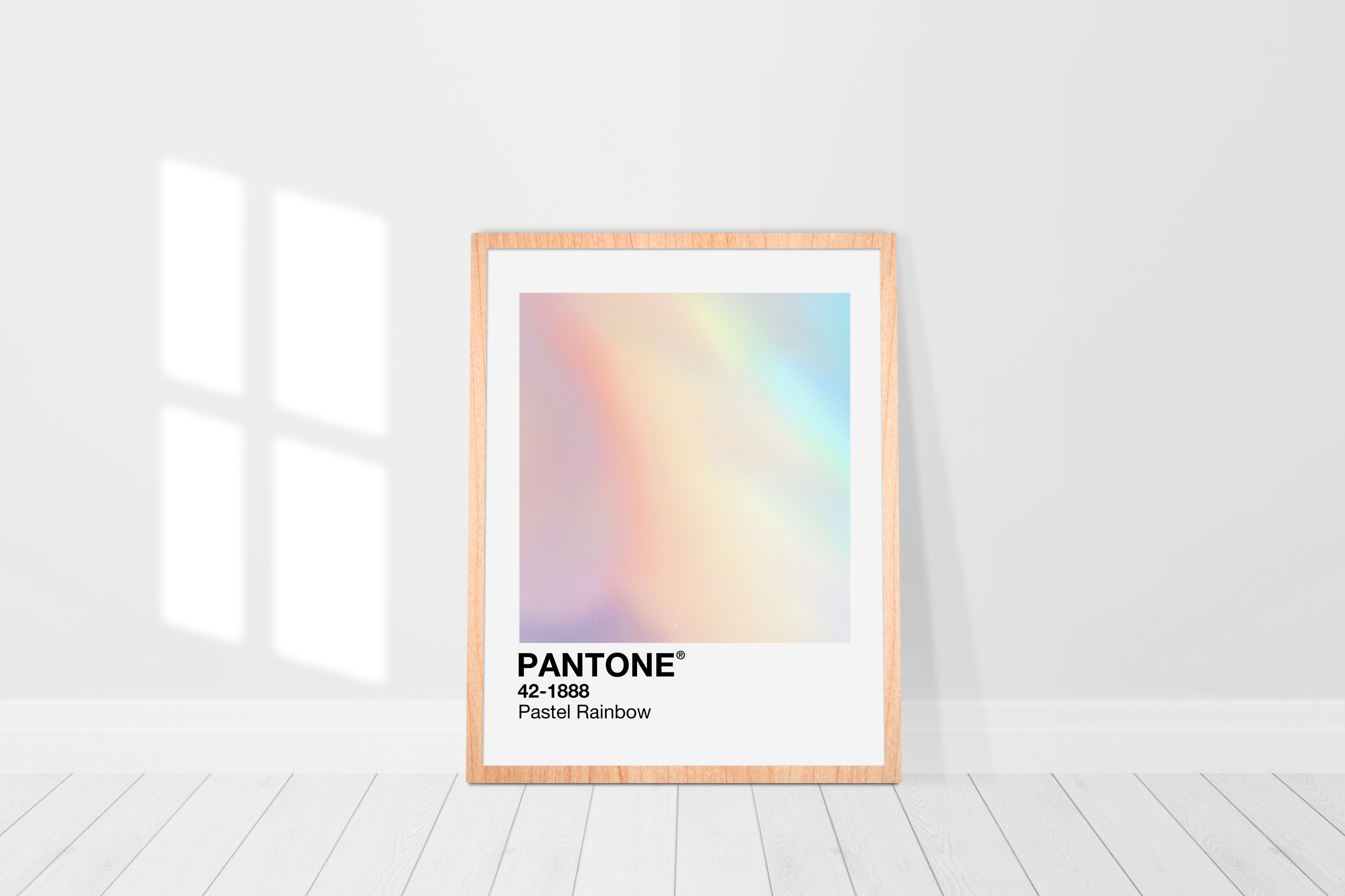 Pantone Wall Art Pastel Rainbow Design Pantone Digital - Etsy
