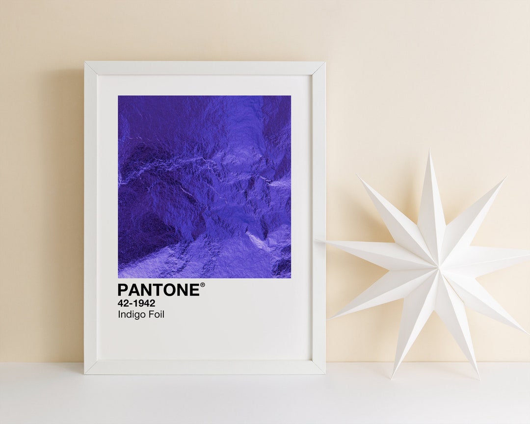 Indigo Foil Pantone Art Print, Trendy Home Decor (digital Download) - Etsy