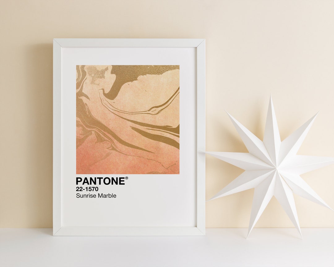 Gold Marble Pantone Art Print, Sunrise Design (digital Download) - Etsy