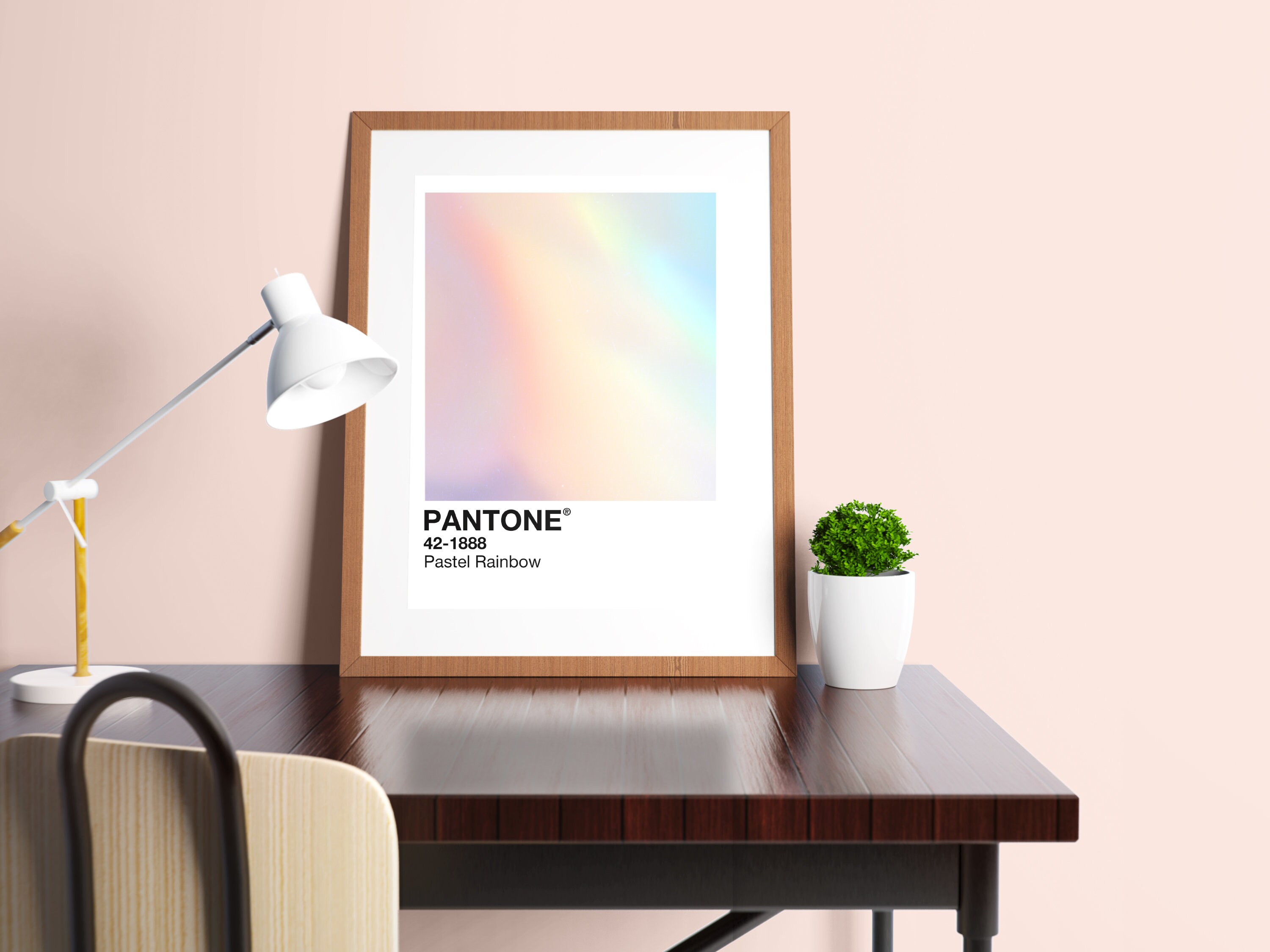 Pantone Wall Art Pastel Rainbow Design Pantone Digital - Etsy