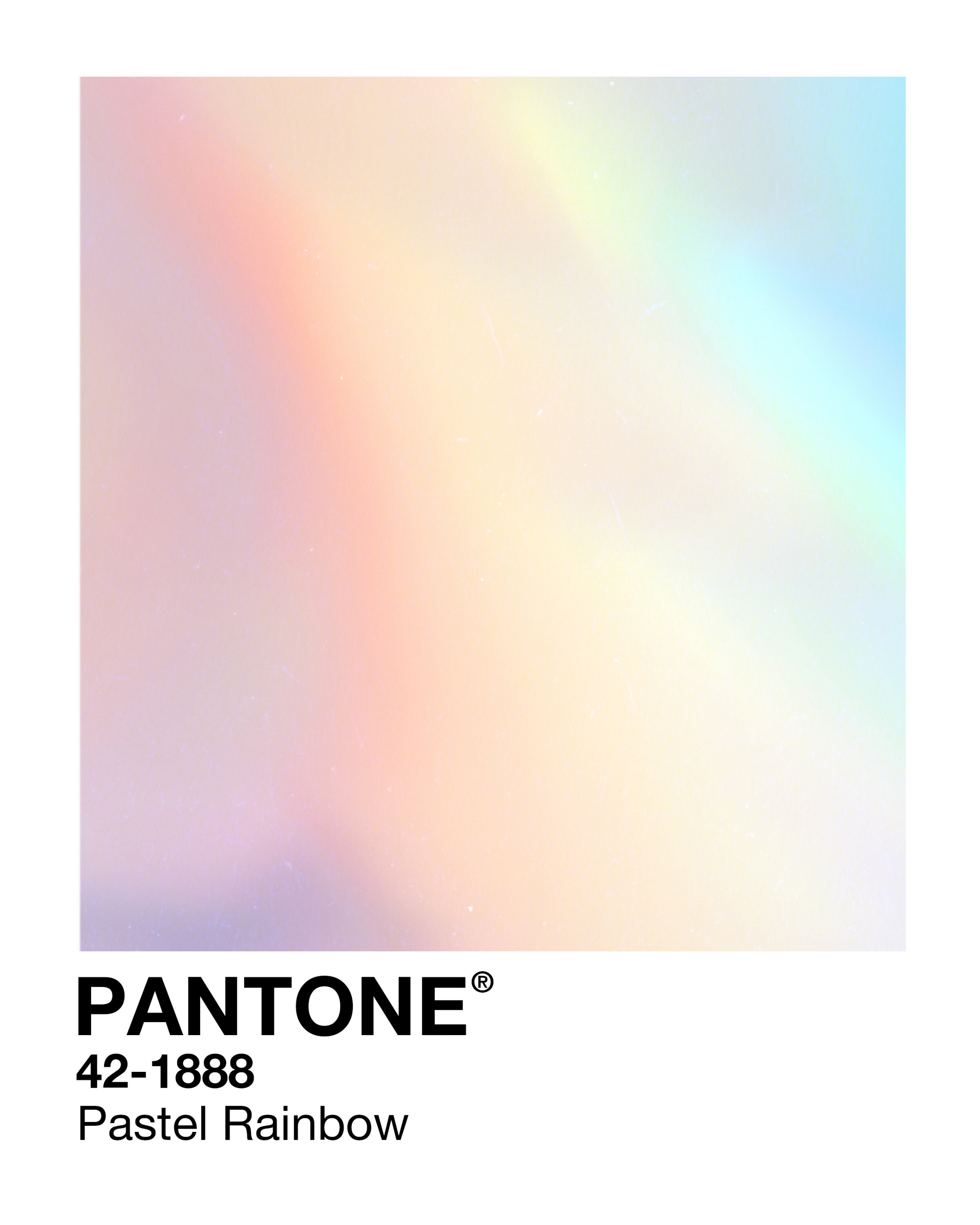 Pantone Wall Art Pastel Rainbow Design Pantone Digital - Etsy