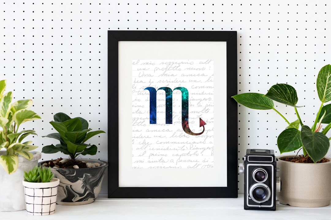 Scorpio Wall Art, Scorpio Digital Download, Scorpio Printable, Zodiac ...