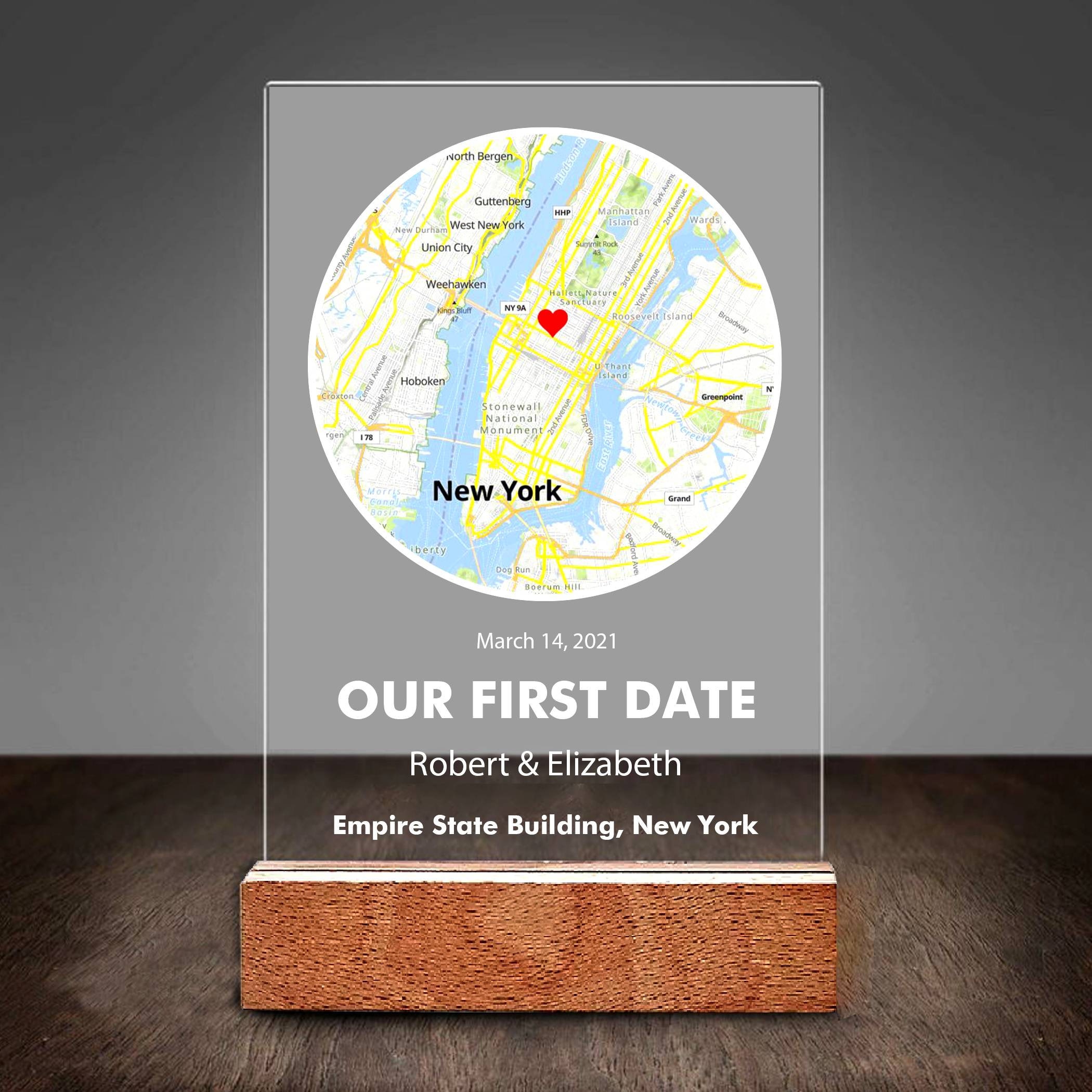 Where We Met Map, Custom First Date Map, Where It All Began Acrylic ...