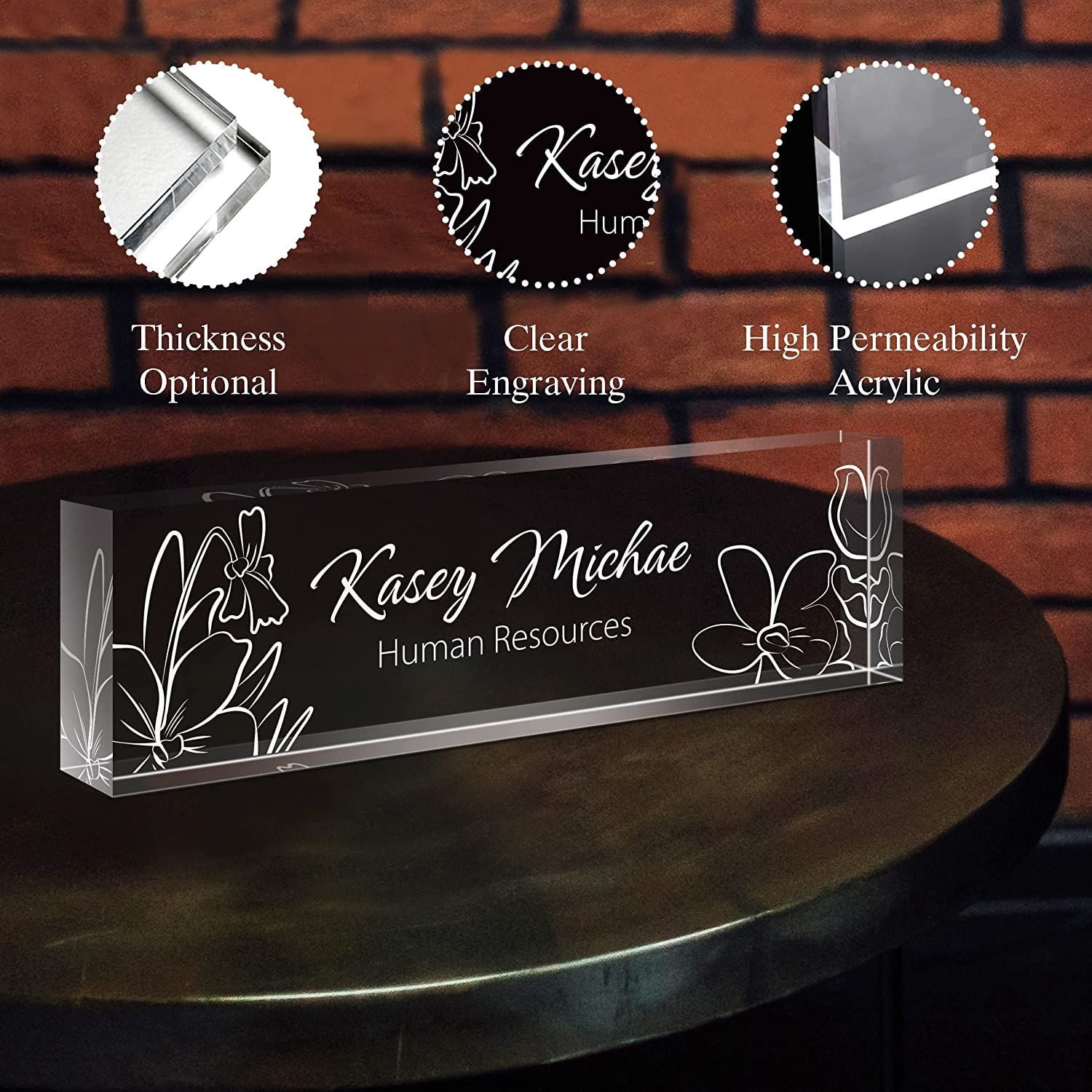 Personalized Name Desk Plate Custom Nameplate Office Name Sign Business ...