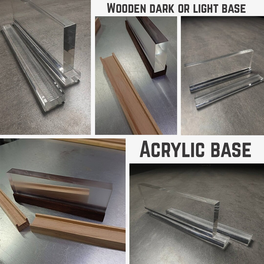 Personalized Name Plate With Wooden Base, Acrylic Base,wooden Base ...