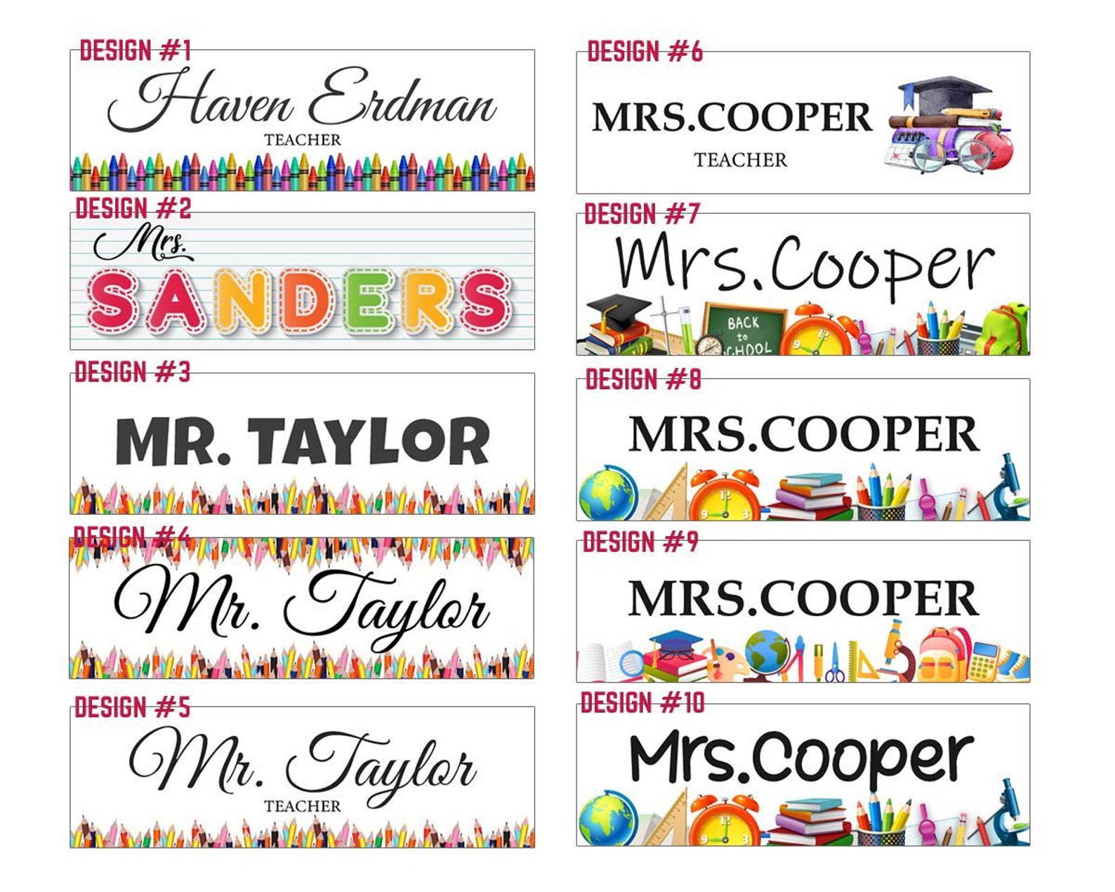 Teacher Desk Name Plate, Name Plate for Desk Gift for Teacher ...