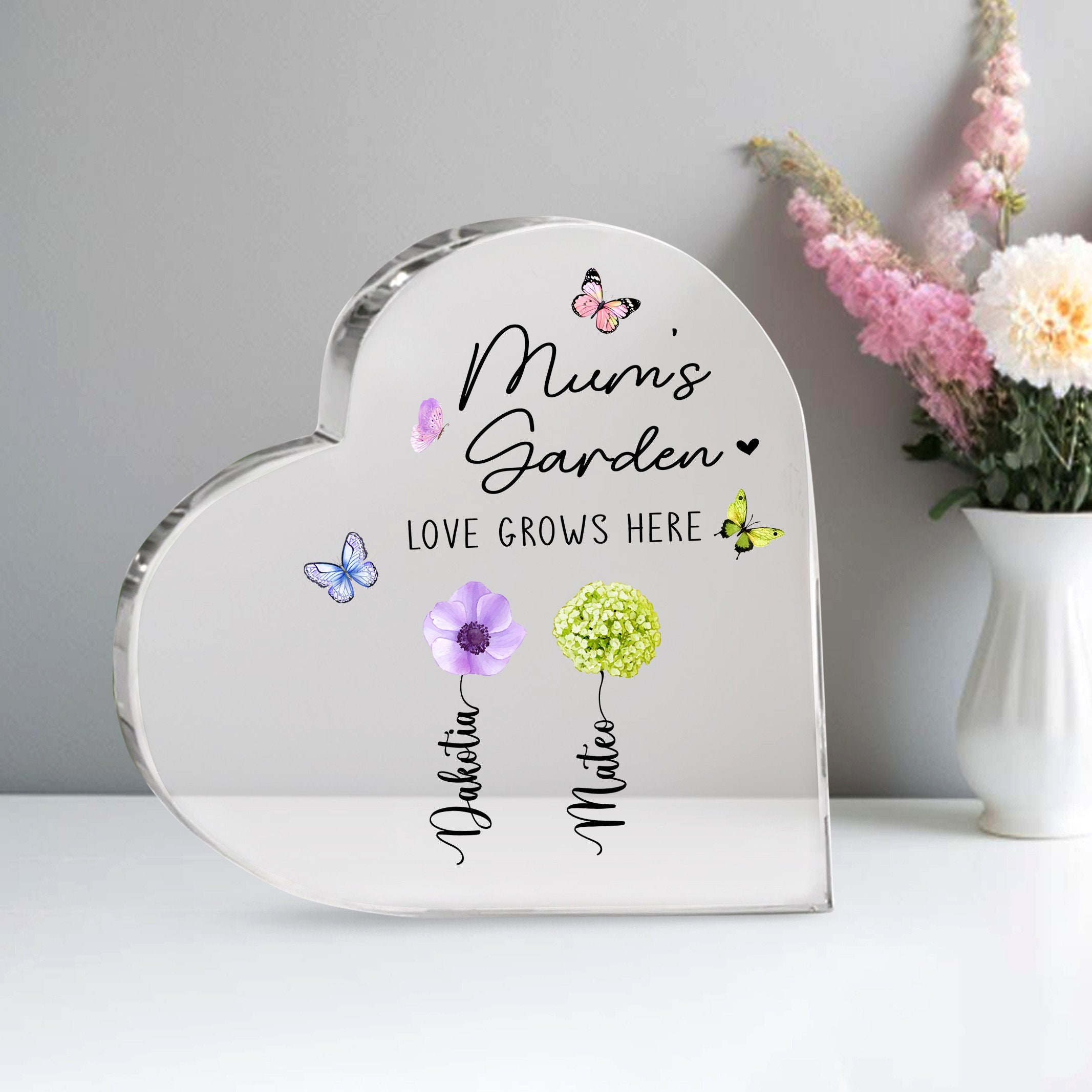 Custom Heart Shape Acrylic Sign, Customized Heart Shape Acrylic Stand ...