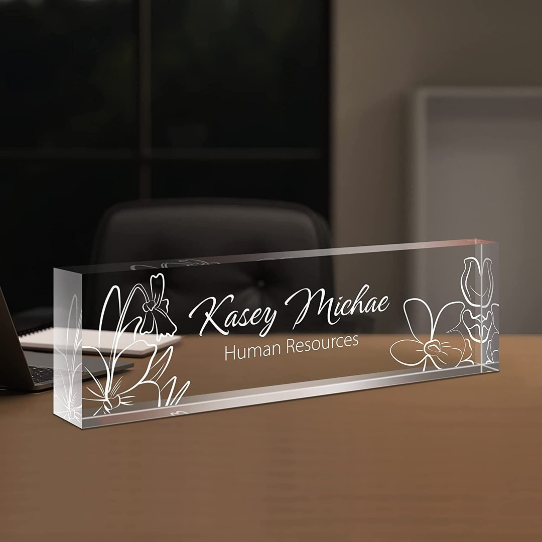 Personalized Name Desk Plate Custom Nameplate Office Name Sign Business ...