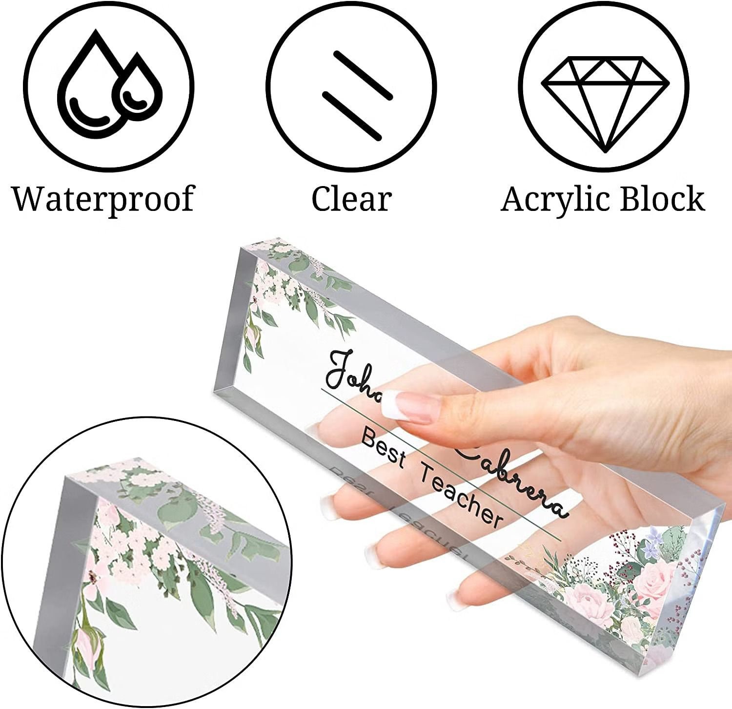 Personalized Name Plate for Desk Nameplate Sign Modern Office Business ...