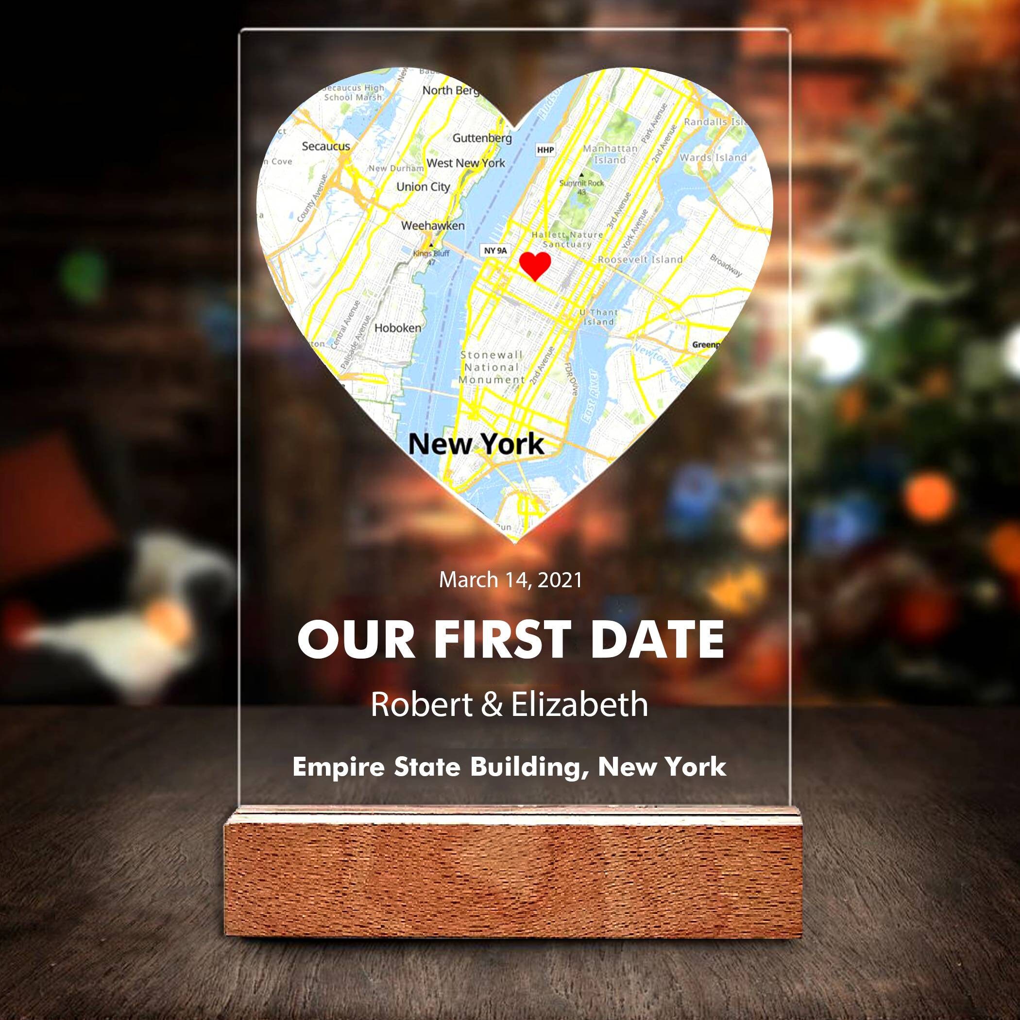 Where We Met Map, Custom First Date Map, Where It All Began Acrylic ...