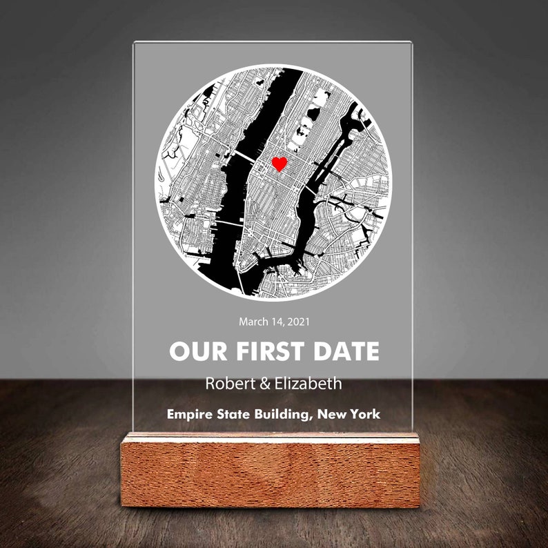 Where We Met Map, Custom First Date Map, Where It All Began Acrylic ...