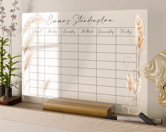 Acrylic Glass, Weekly Planner, Weekly Plan, Personal Weekly Planner ...
