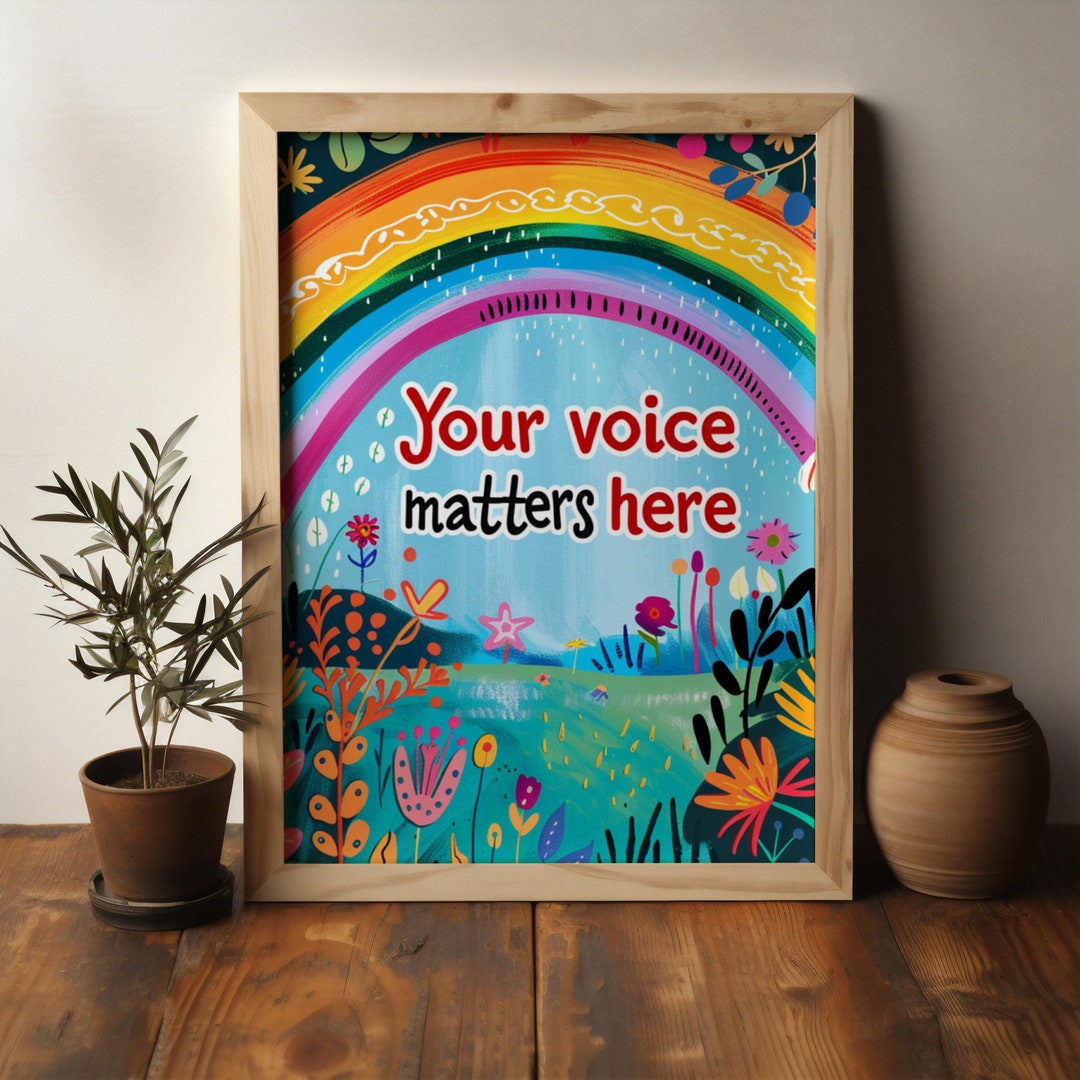 Positive Classroom Message Poster | Therapist Wall Decor | School ...