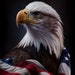 Bald Eagle Wrapped in American Flag Digital Download Living Room Art ...