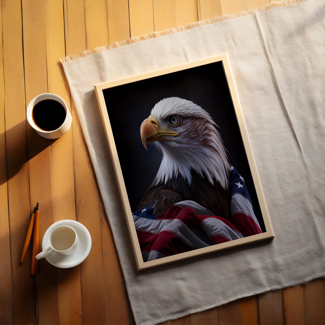 Bald Eagle Wrapped in American Flag | Eagles | Veterans Day | 4th of ...