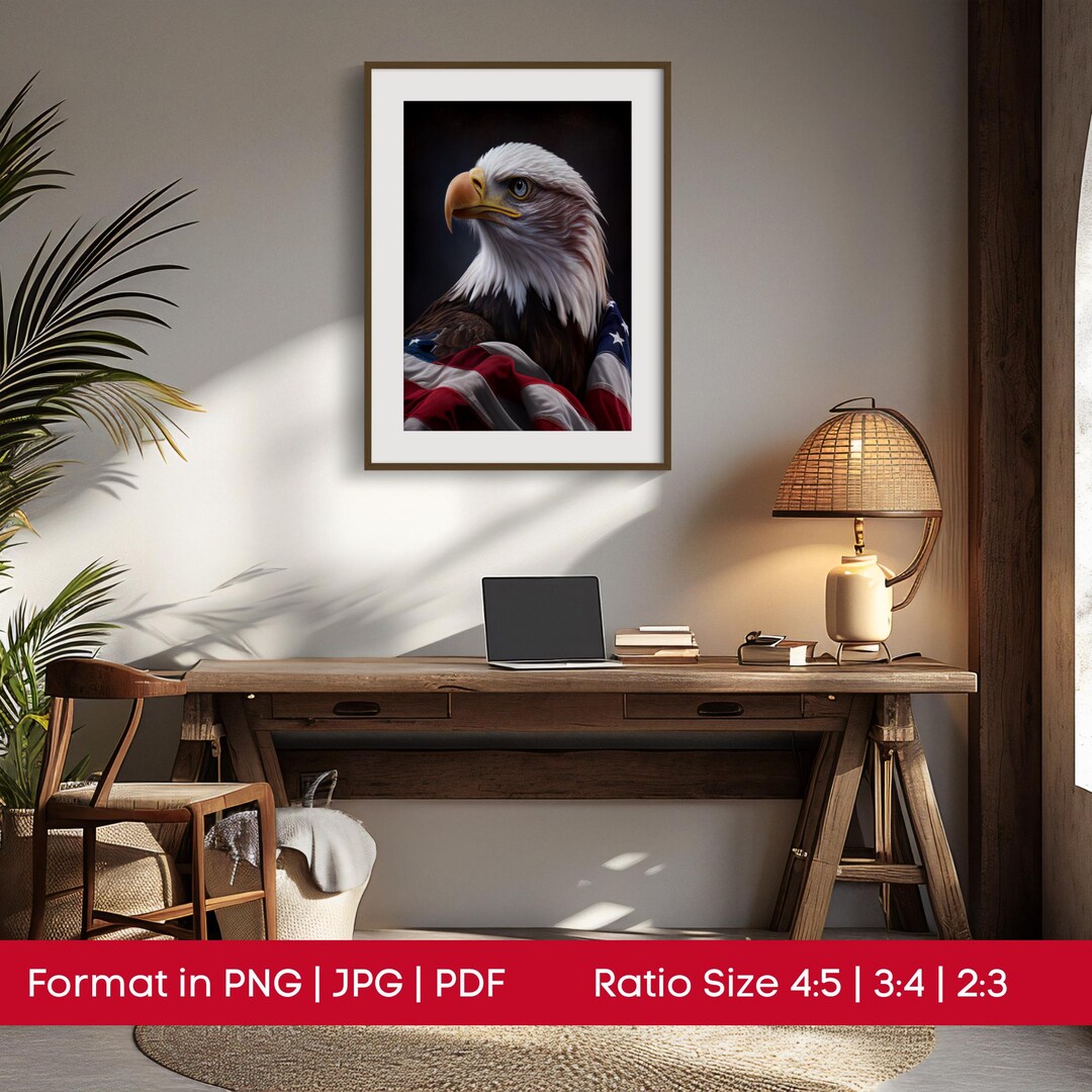 Bald Eagle Wrapped in American Flag | Eagles | Veterans Day | 4th of ...