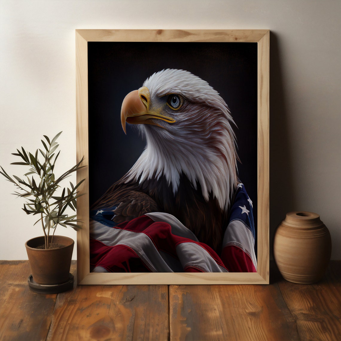 Bald Eagle Wrapped in American Flag | Eagles | Veterans Day | 4th of ...