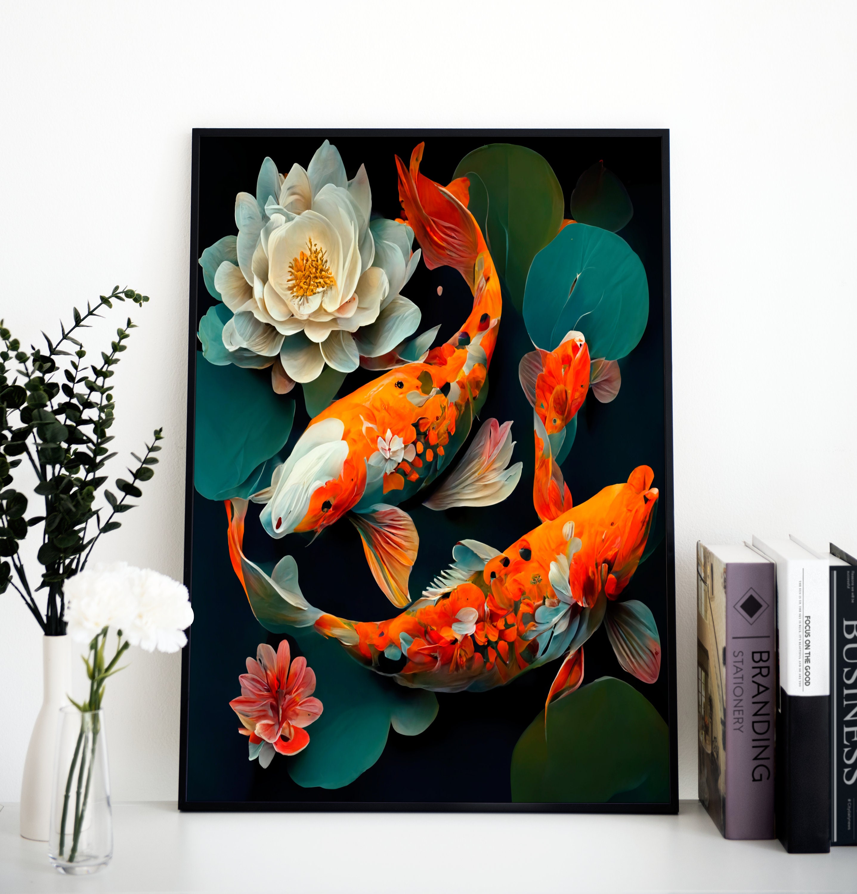 Japanese Art | Fish Painting | Fish | Nature | Digital Download| Office ...