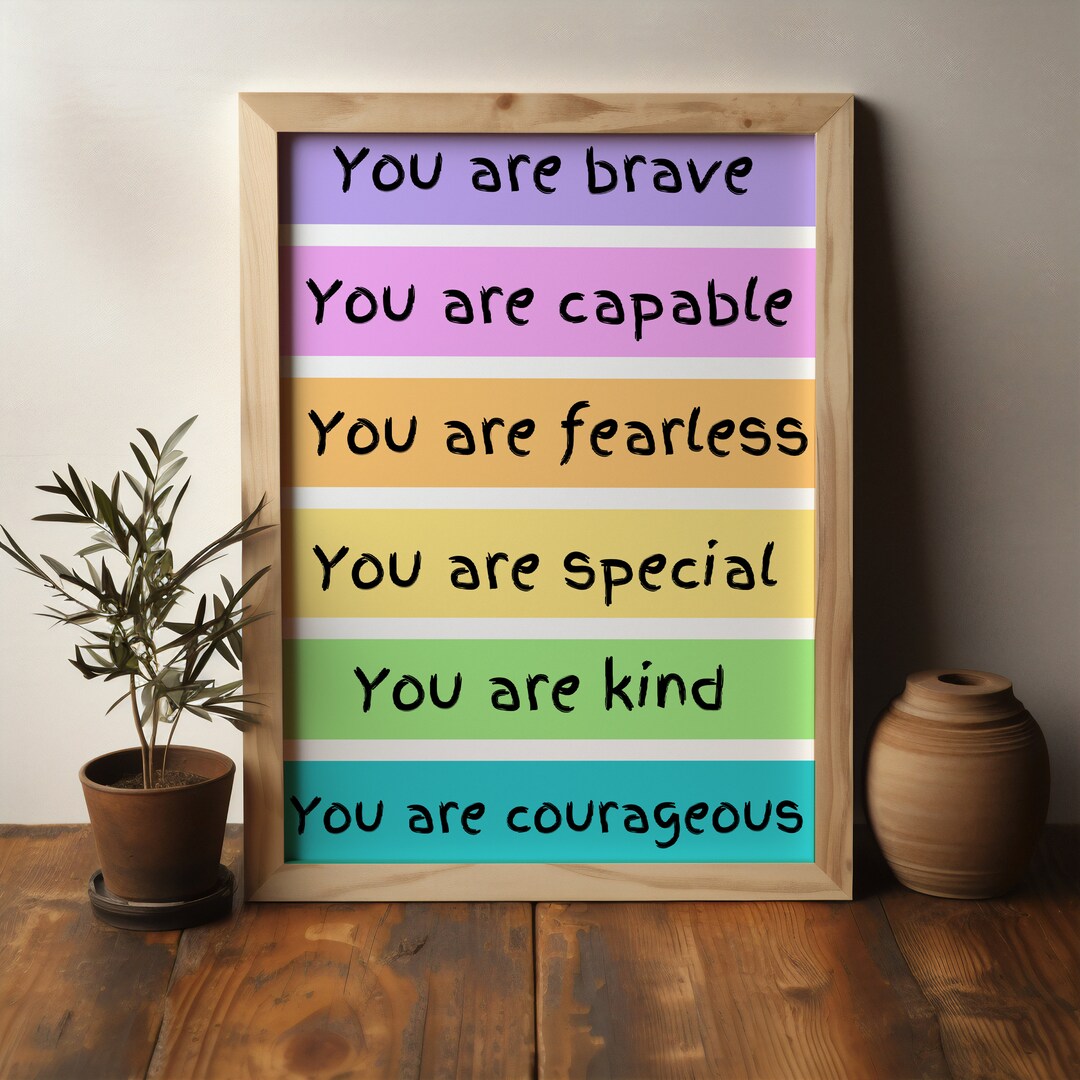 Classroom Poster Growth Mindset | Positive Affirmative | Therapist Wall ...