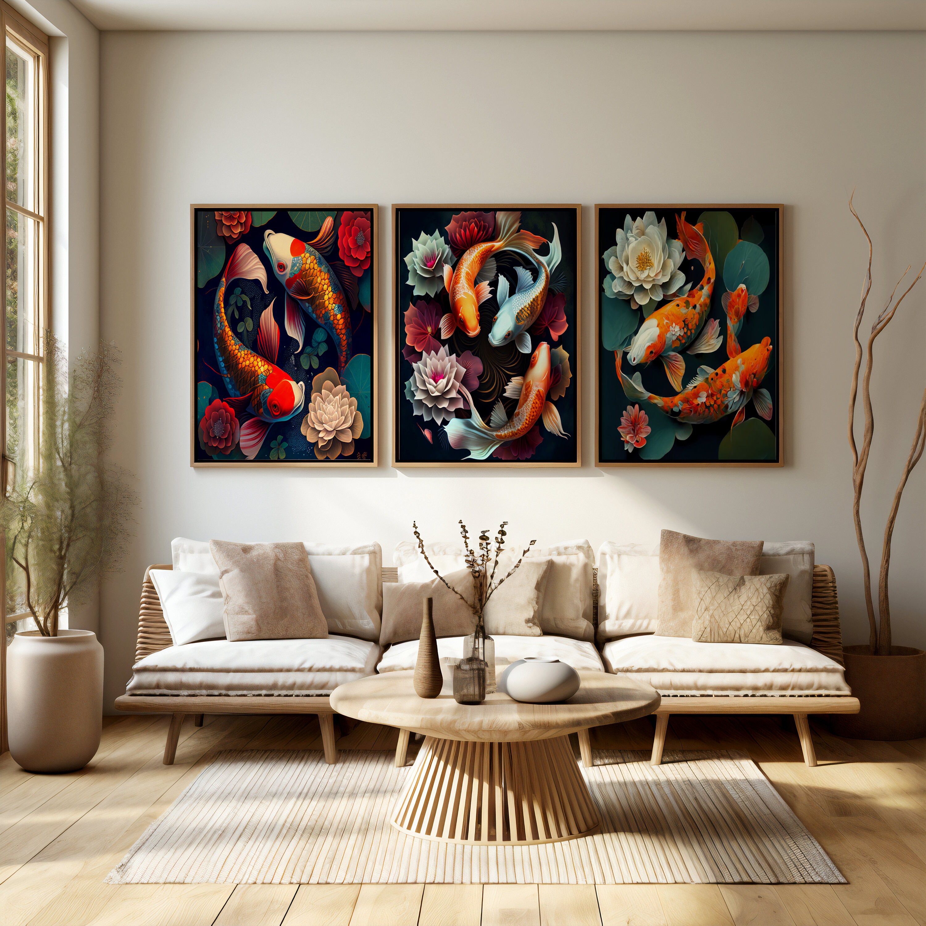 Japanese Art | Fish Painting | Fish | Nature | Digital Download| Office ...
