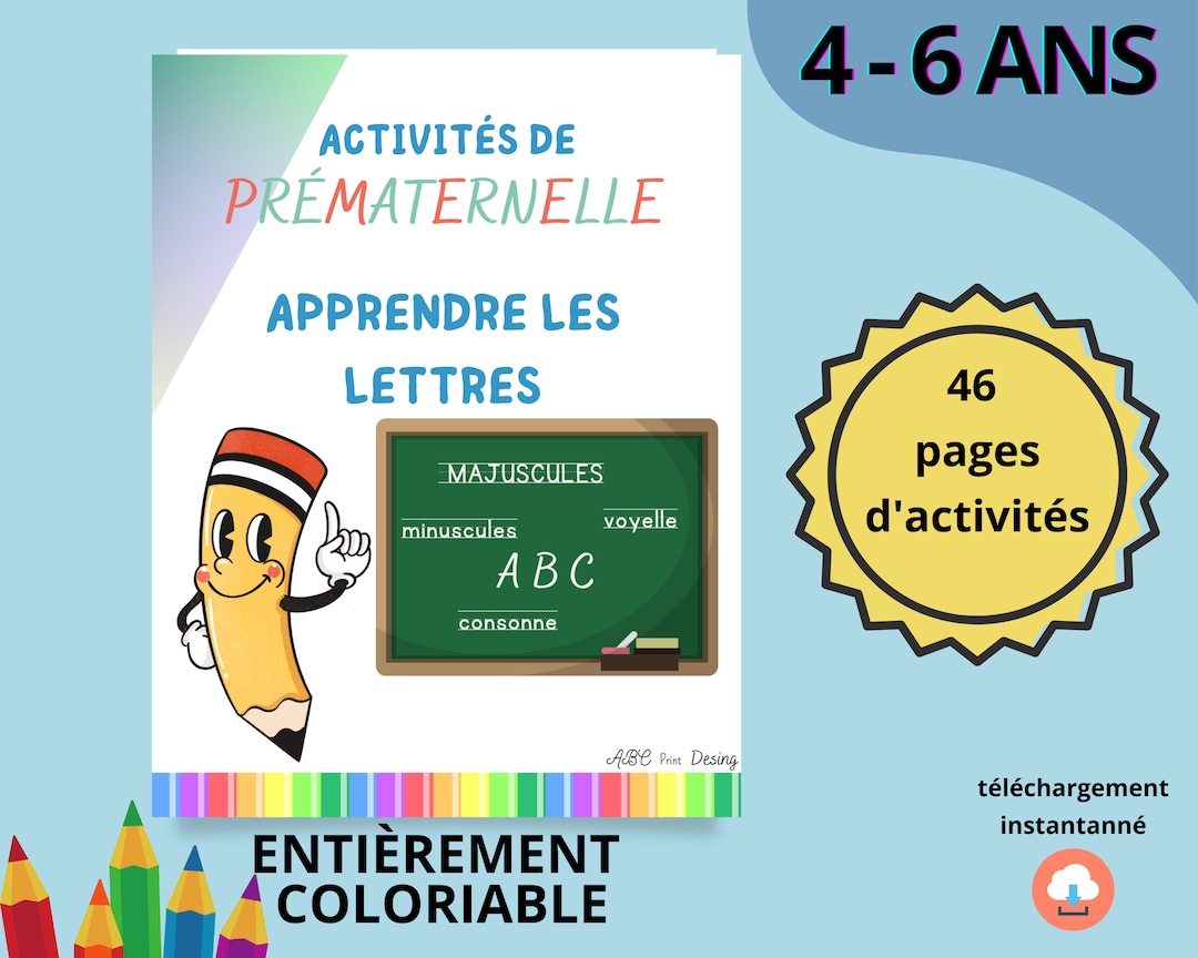 Printable Kids Activity Book, Learn Alphabet Letters, Lowercase and ...